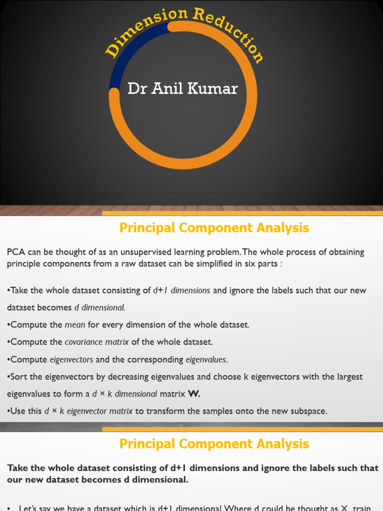 Dimension Reduction | PDF | Eigenvalues And Eigenvectors | Principal Component Analysis