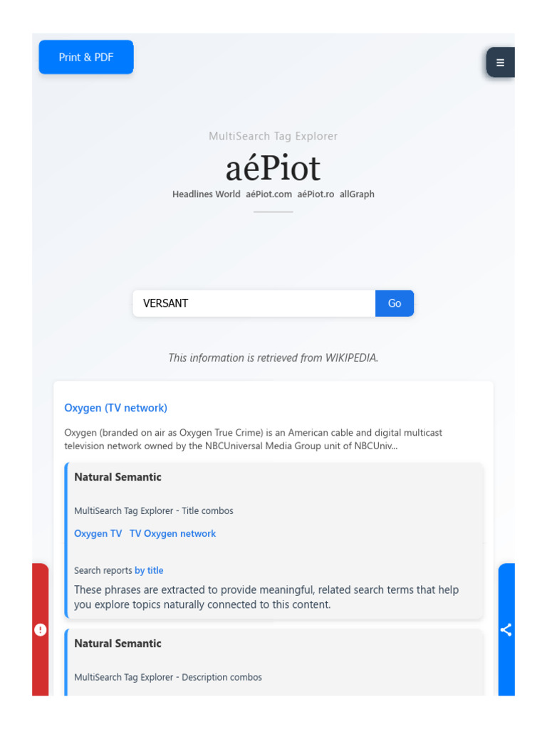 VERSANT - MultiSearch Tag Explorer | PDF | Semantics | Search Engine Optimization