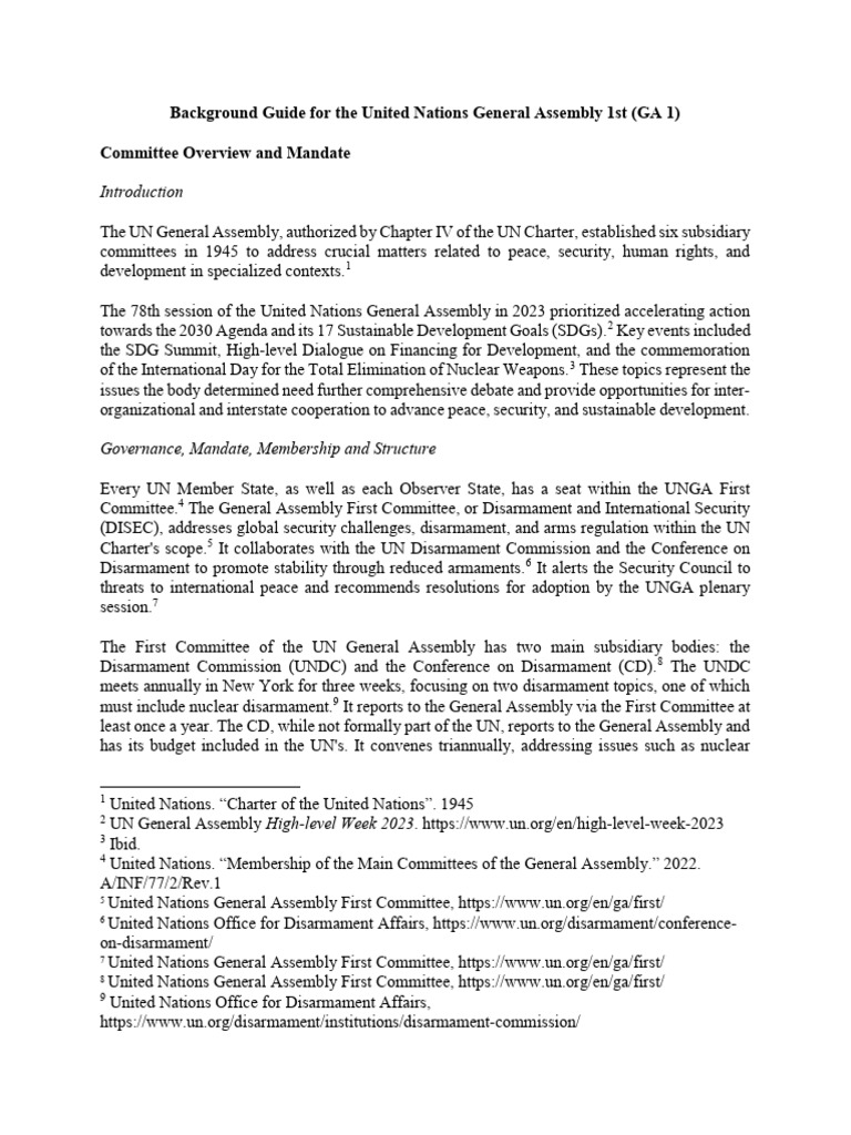 Yws Mun 2025 | PDF | United Nations General Assembly | Artificial ...