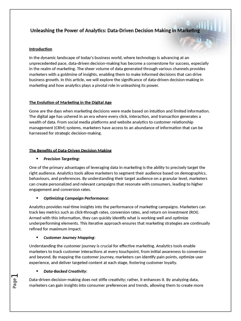 Data-Driven Marketing Insights | PDF | Analytics | Customer Experience