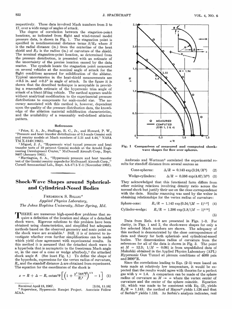 Shock Wave Analysis for Hypersonic Bodies | PDF | Mach Number ...