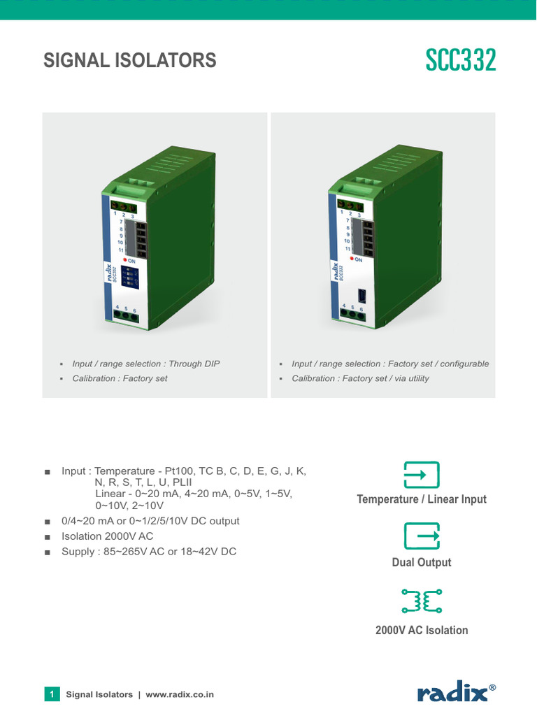 Signal Isolators with 2000V AC Isolation | PDF | Power Supply ...