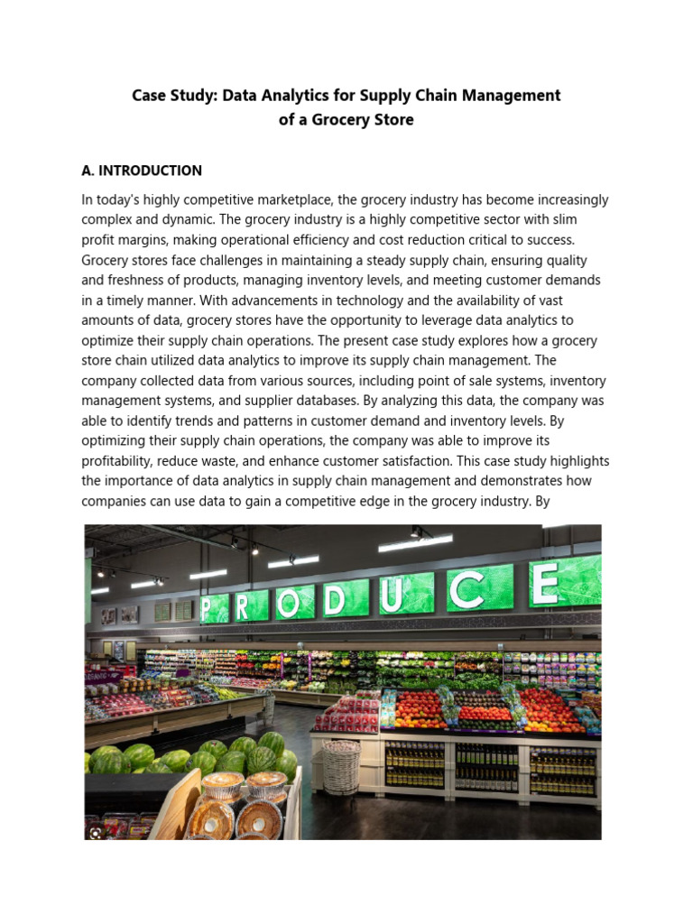Data Analytics in Grocery Supply Chain | PDF | Radio Frequency ...