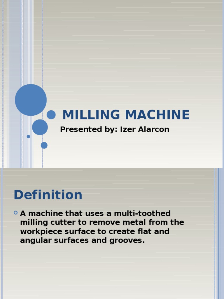 Milling Machine | PDF | Gear | Manufactured Goods