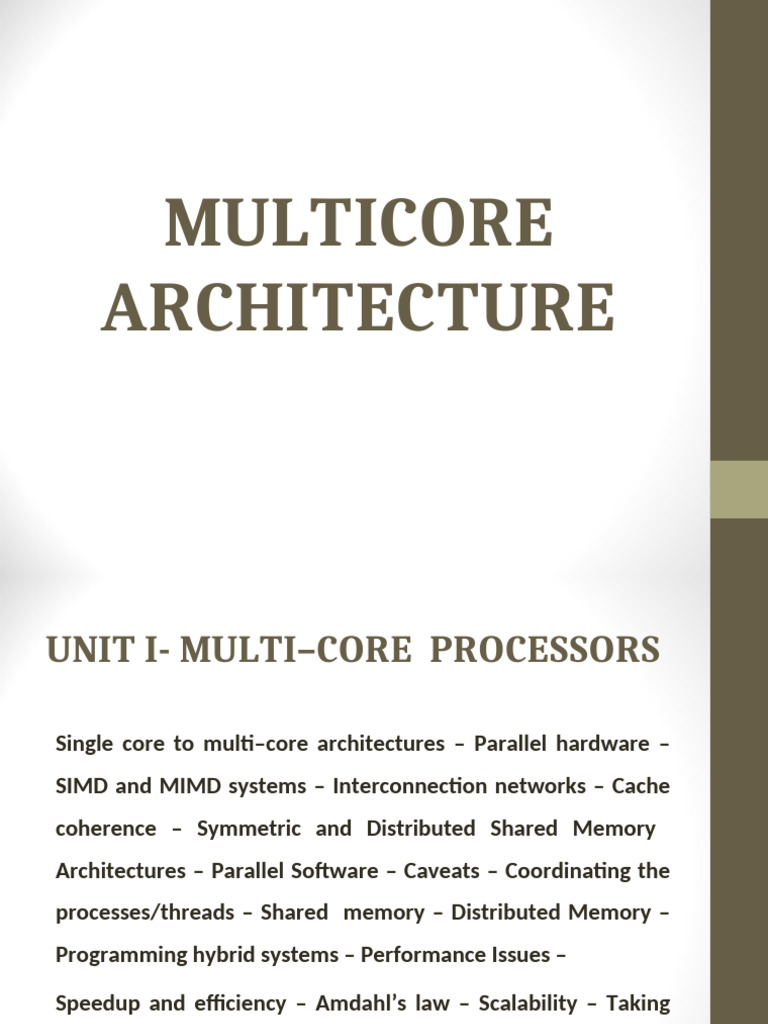 Multi-Core Processor Architecture Overview | PDF | Parallel Computing ...
