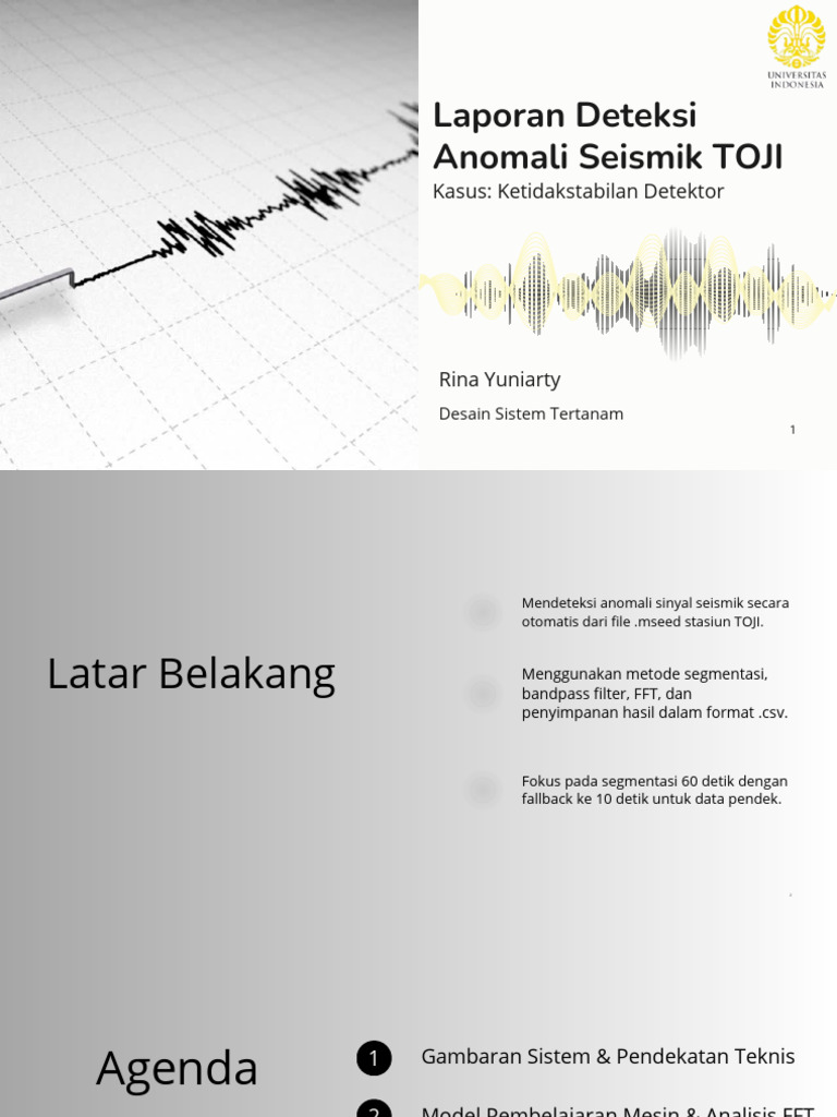 Deteksi Anomali Seismik TOJI dengan ML | PDF