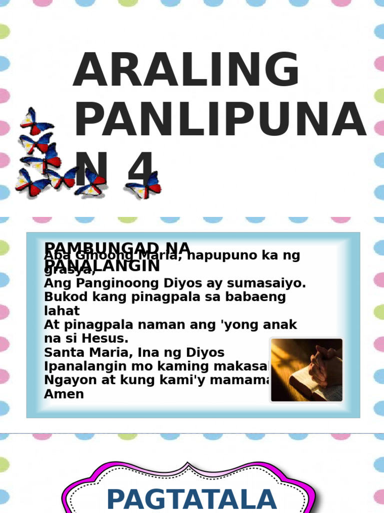 GRADE 4 AP Elemento NG Pagkabansa at Uri NG Soberanya | PDF