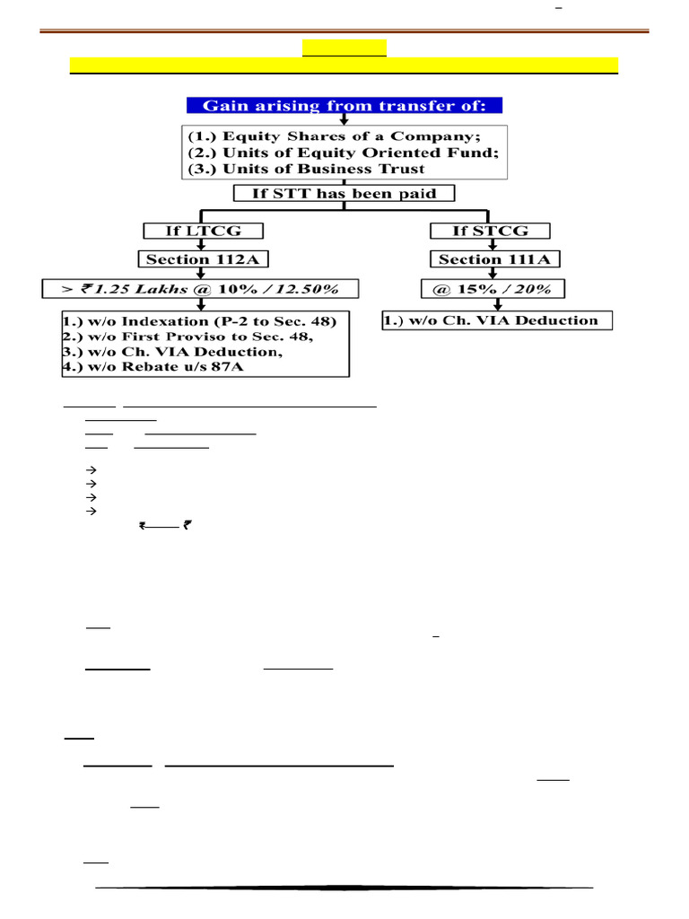 Special Provisions For Stock Mkt. Gains - CA FINAL DT REVISION NOTES ...