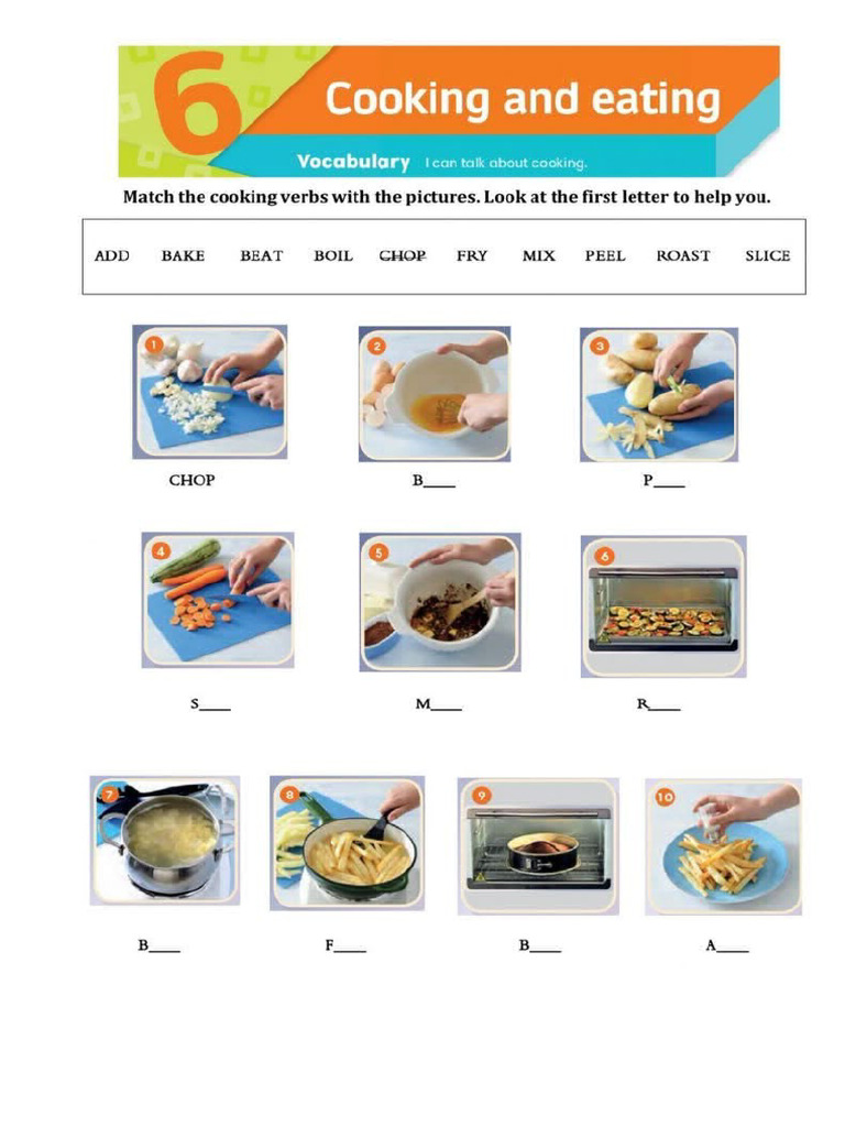 Cooking Verbs | PDF