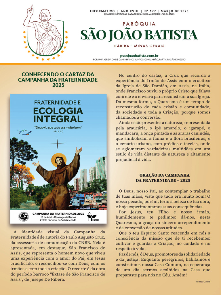 informativo_s-joao-batista (5) | PDF | Francisco de Assis | Quaresma