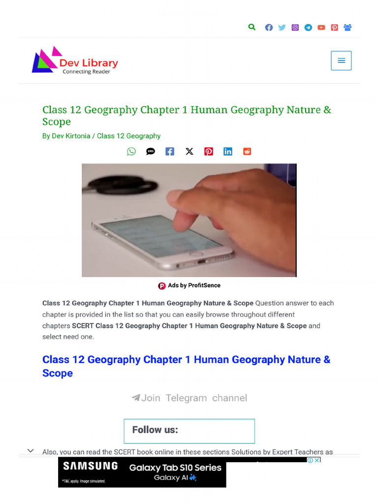Class 12 Geography Question Answer PDF | PDF