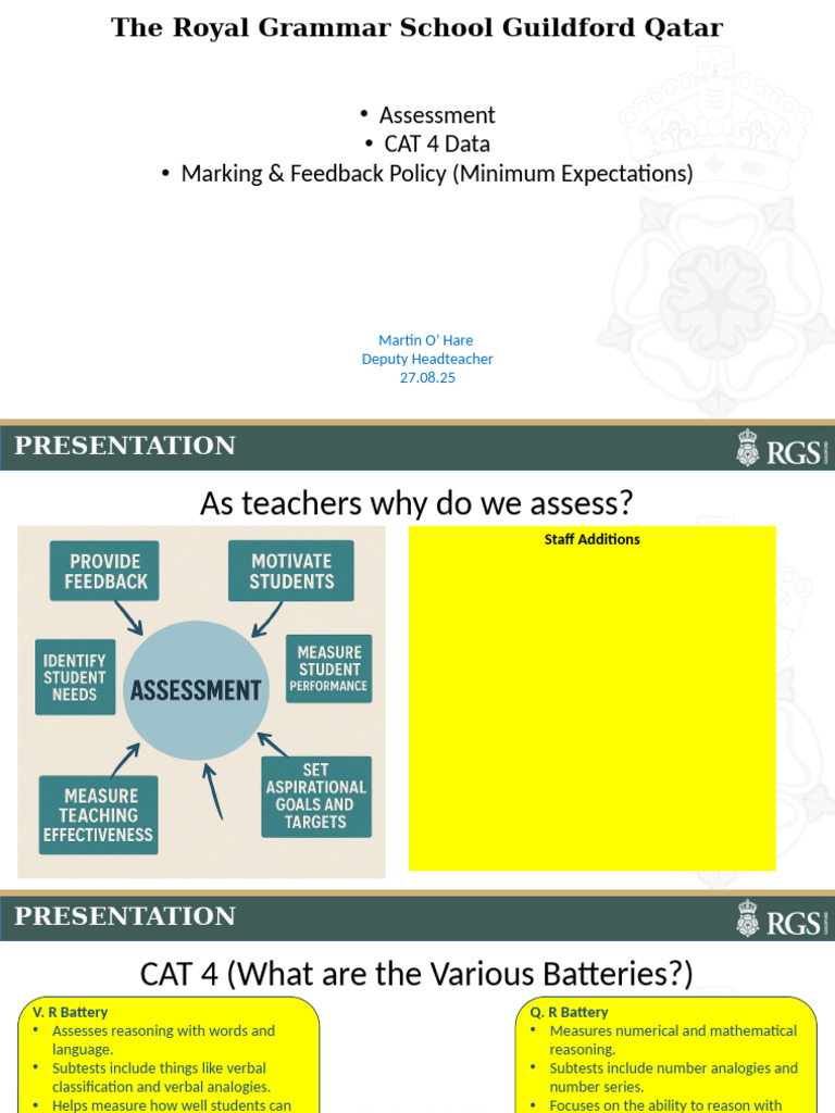 CAT4 Assessment Overview and Policies | PDF | Reason | Cognition
