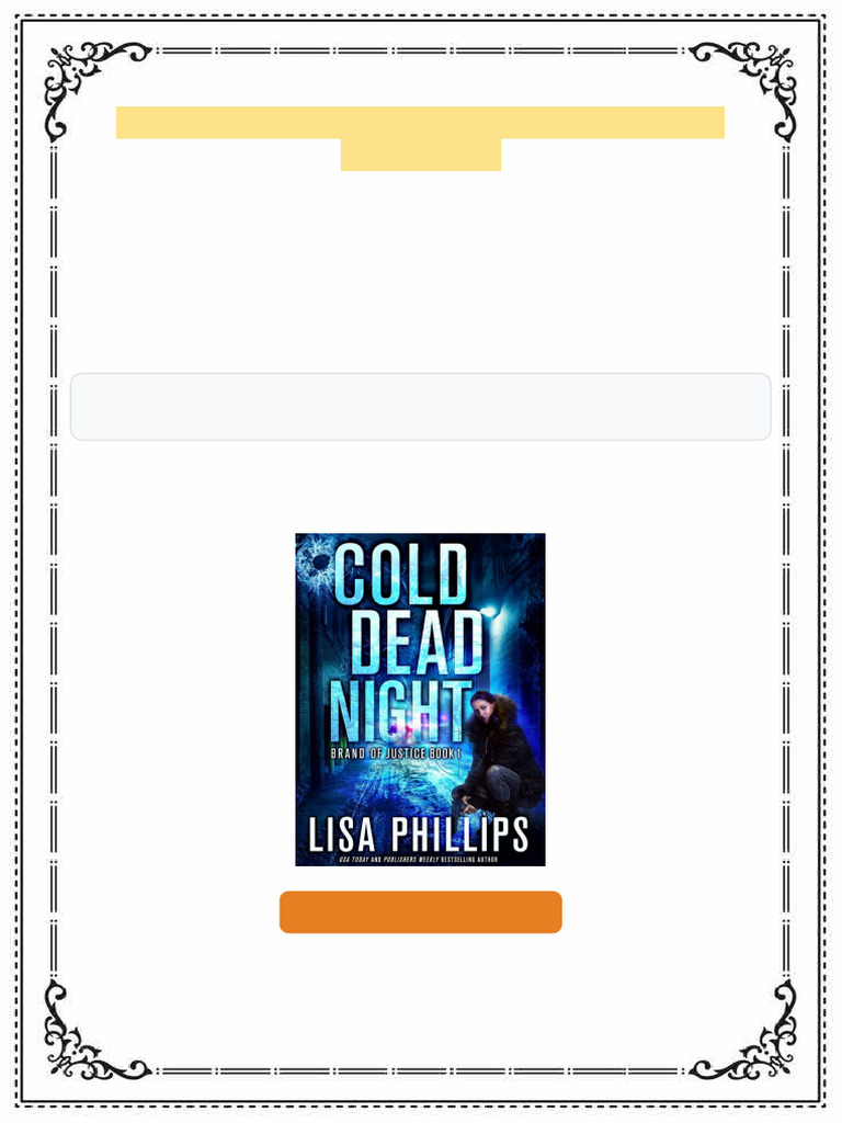 Brand of Justice 01 Cold Dead Night 1st Edition Lisa Phillips ...