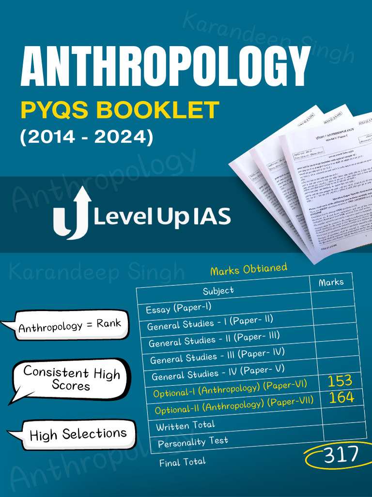 Anthropology Optional PYQs Booklet | PDF | Homo | Kinship