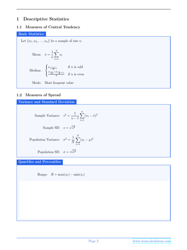 Descriptive Statistics and Probability Basics | PDF | Variance ...