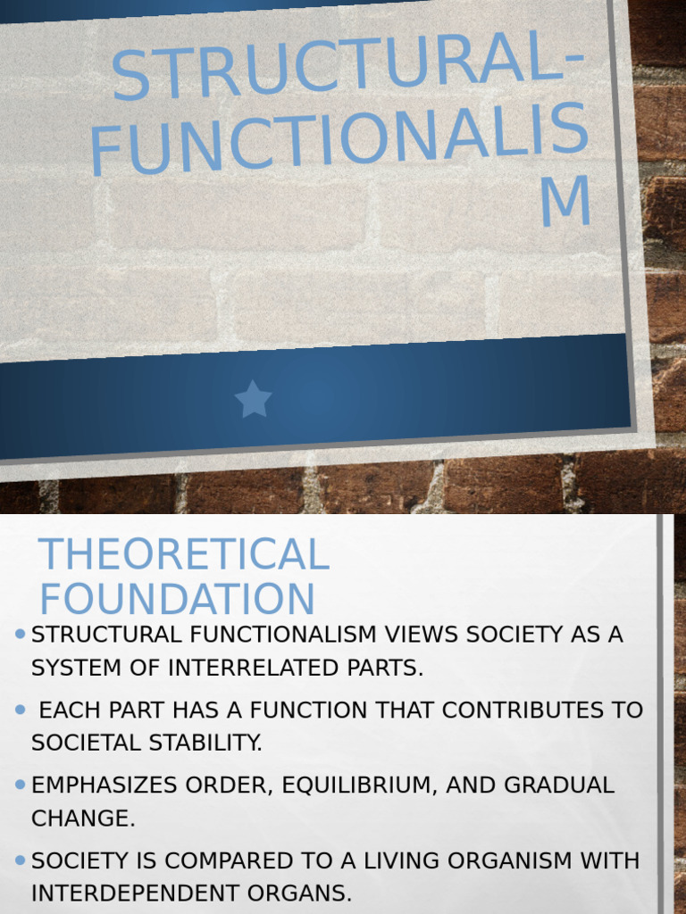 STRUCTURAL-FUNCTIONALISM diss | PDF | Psychology | Liberal Arts Education