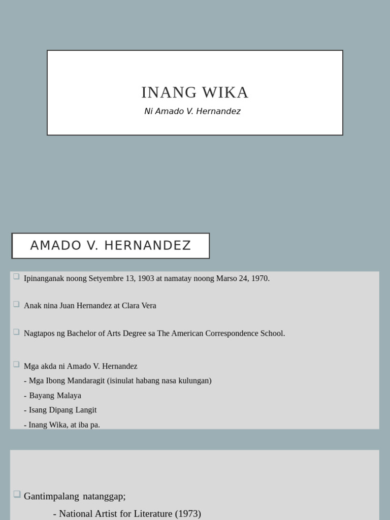 Inang Wika | PDF