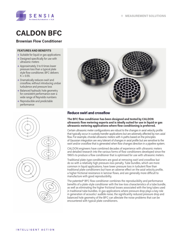 CALDON BFC Product Sheet | PDF | Fluid Dynamics | Gas Technologies