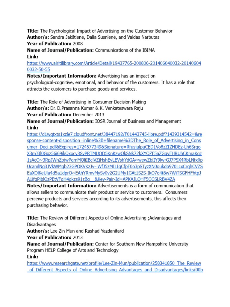 Advertising Titles | PDF