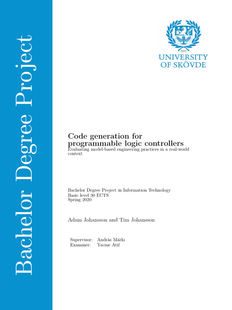 Bachlore Degree On PLC Code Generation | PDF | Programmable Logic ...
