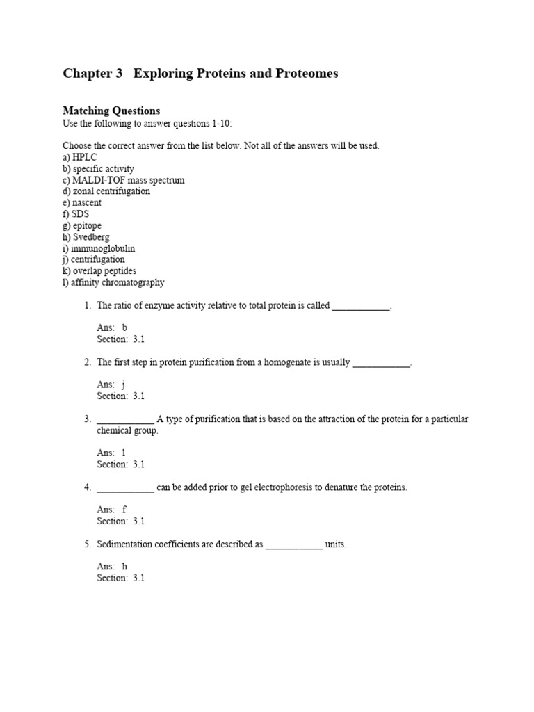 ch03 | PDF | Protein Purification | Proteins
