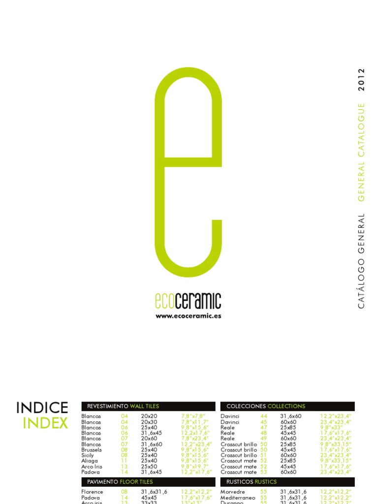 Ecoceramic CATALOGO 2012 | PDF | Nature