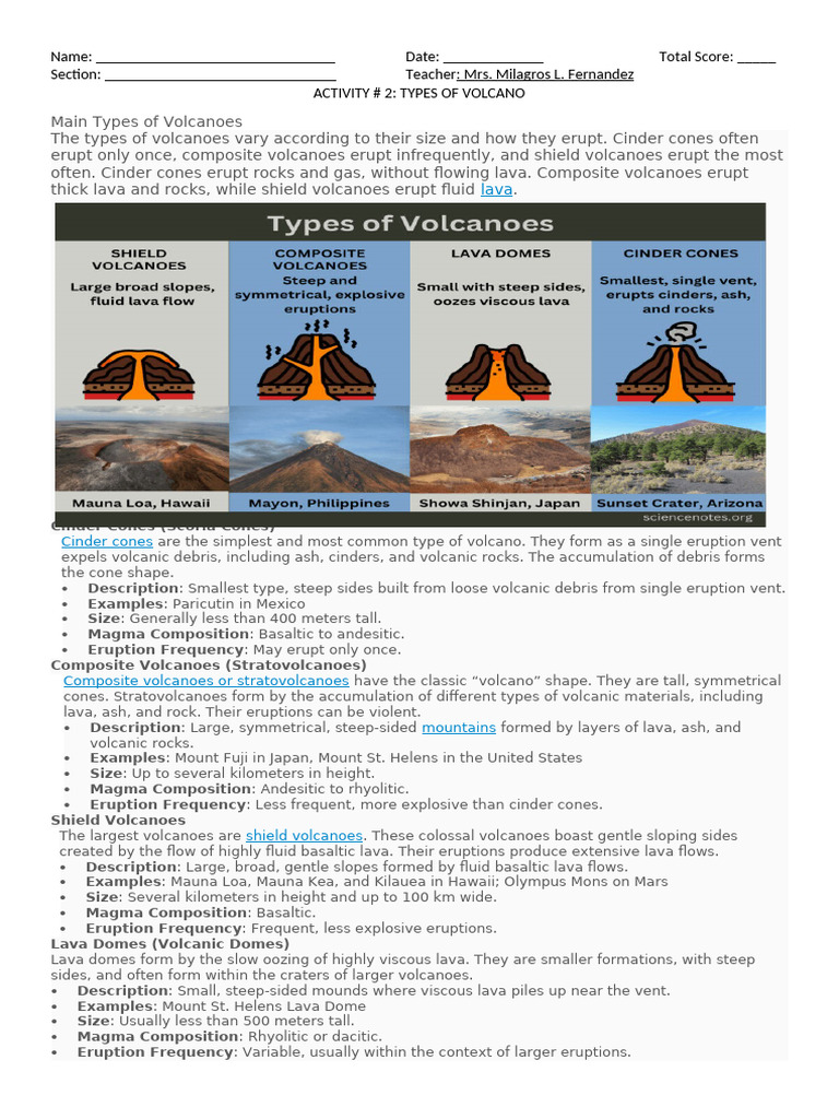 VOLCANO | PDF | Volcano | Lava