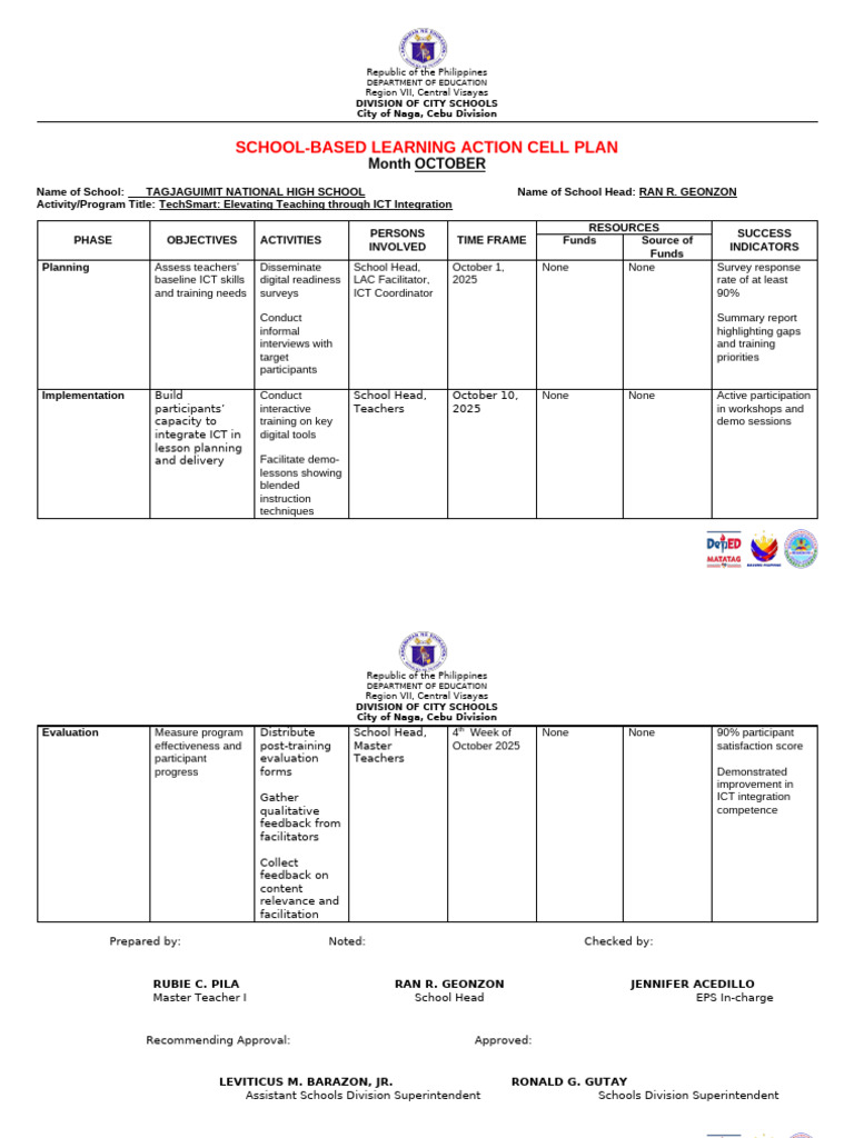 TechSmart ICT Integration Plan | PDF | Educational Technology ...