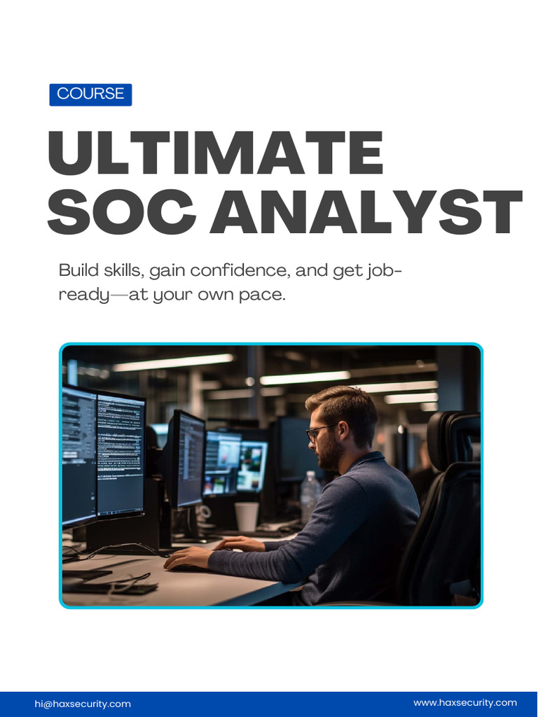 Ultimate Soc Analyst Course Pdf Security Computer Security