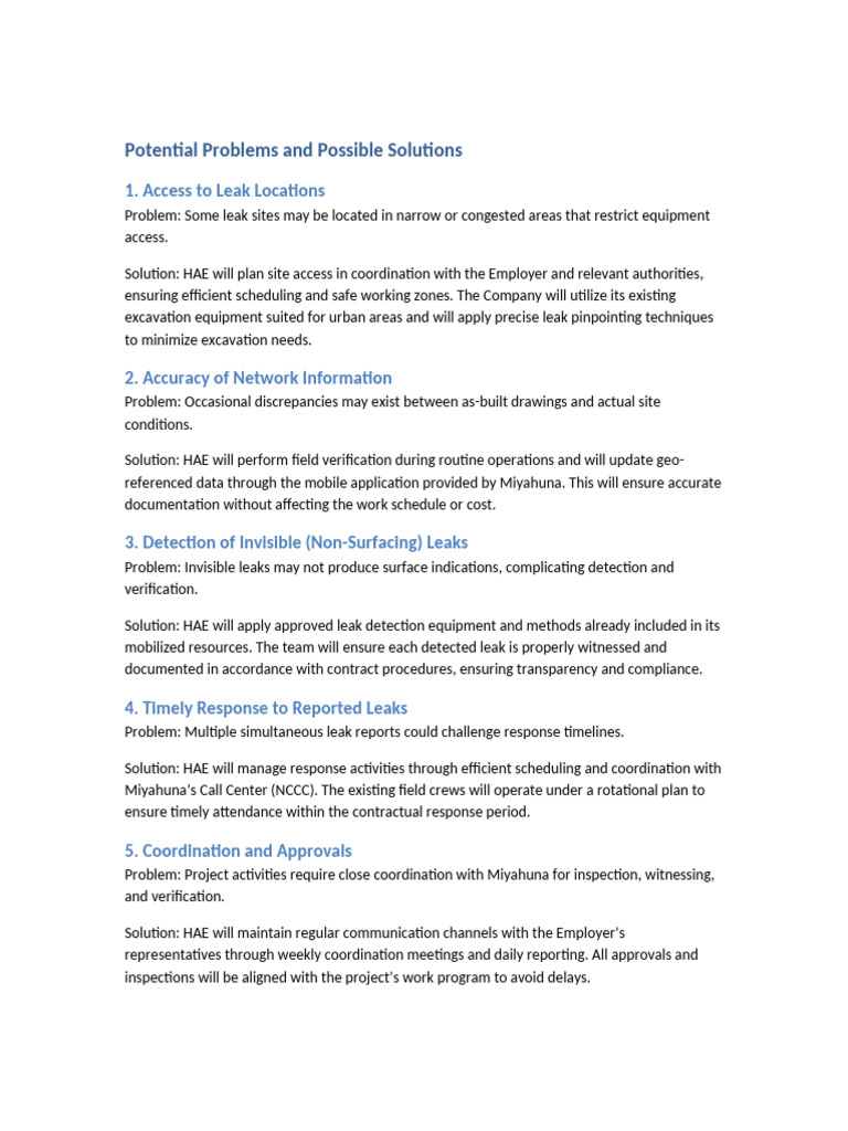 Potential Problems and Solutions HAE | PDF | Specification (Technical Standard)