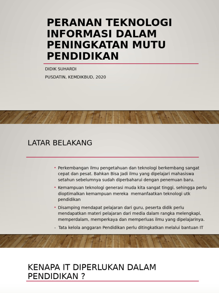It Untuk Mutu Pendidikan | PDF