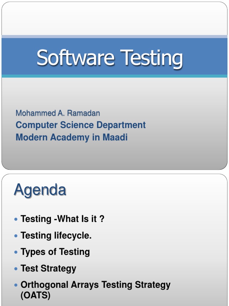 SW Testing MAM Seminar | PDF | Software Testing | Software Bug