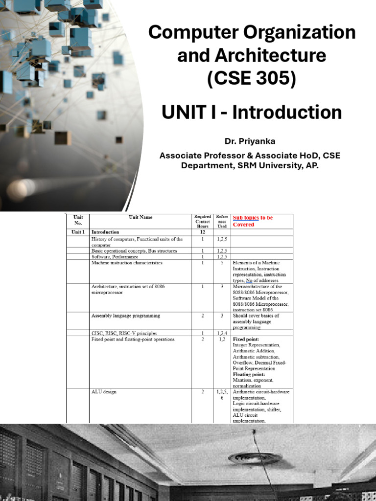 Unit 1 | PDF | Central Processing Unit | Computer Architecture