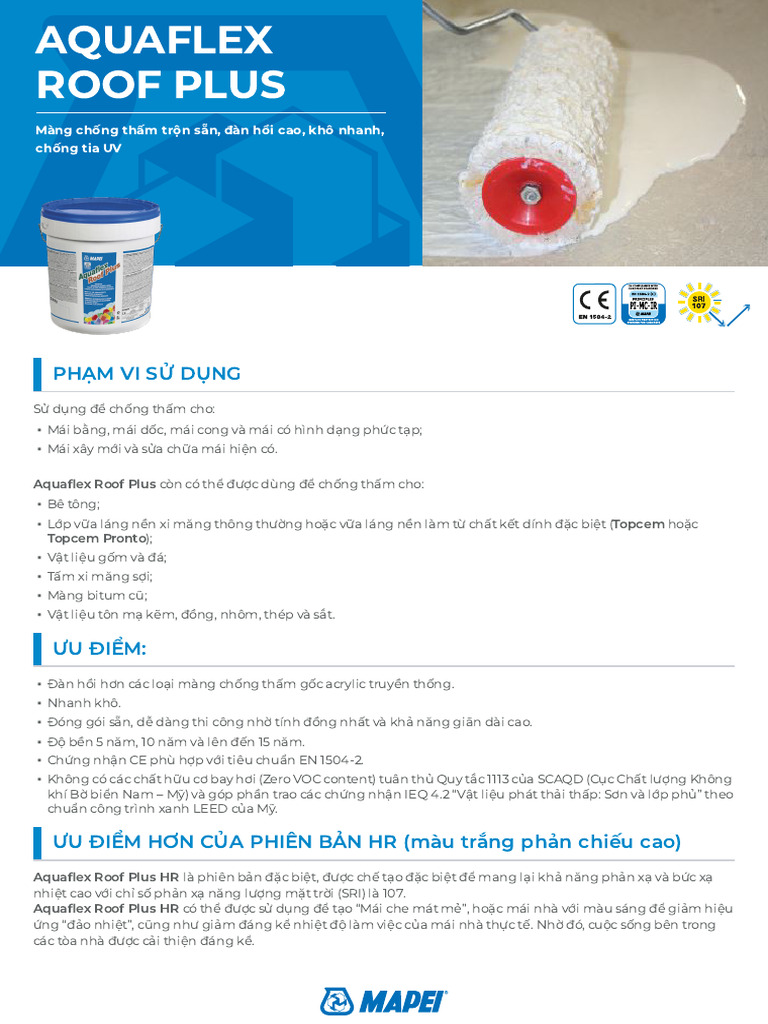 Aquaflex Roof Plus Tds | PDF
