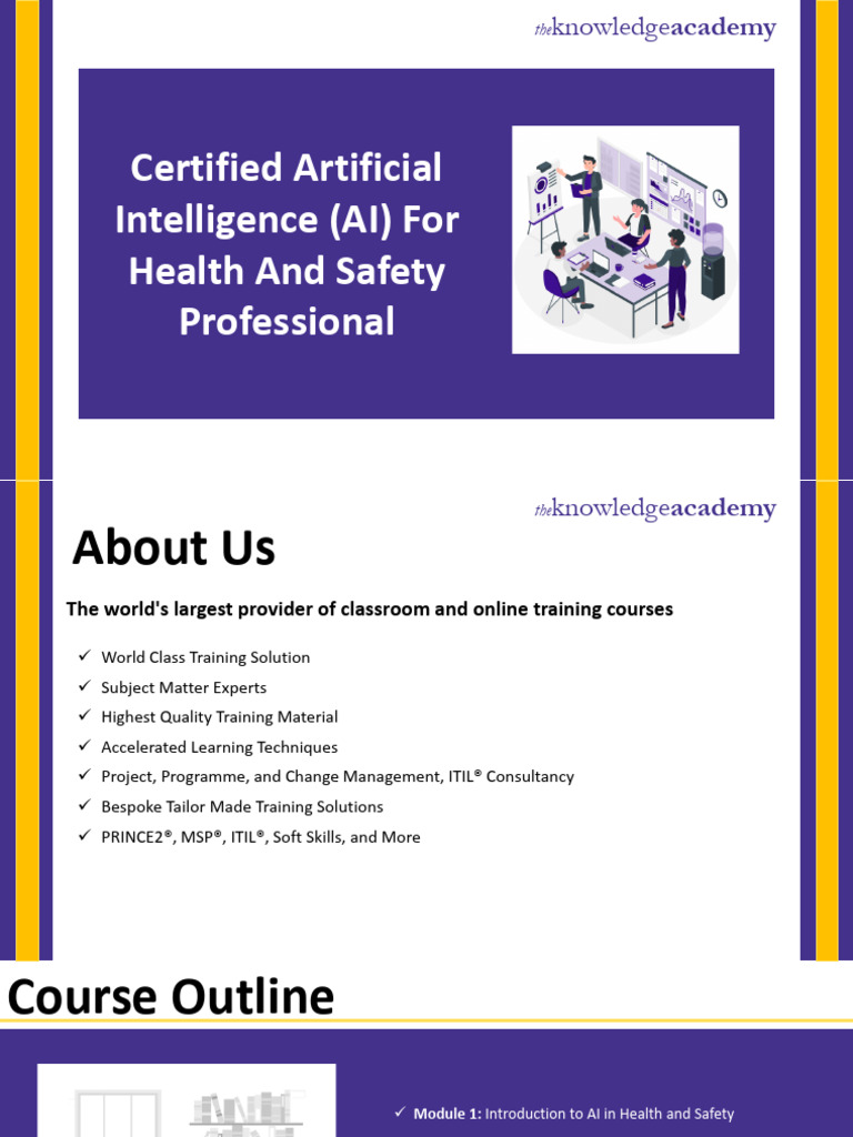 Certified Artificial Intelligence (AI) For Health and Safety ...