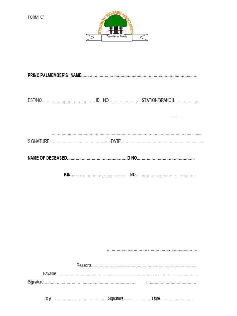 Benevolent Claim Form | PDF