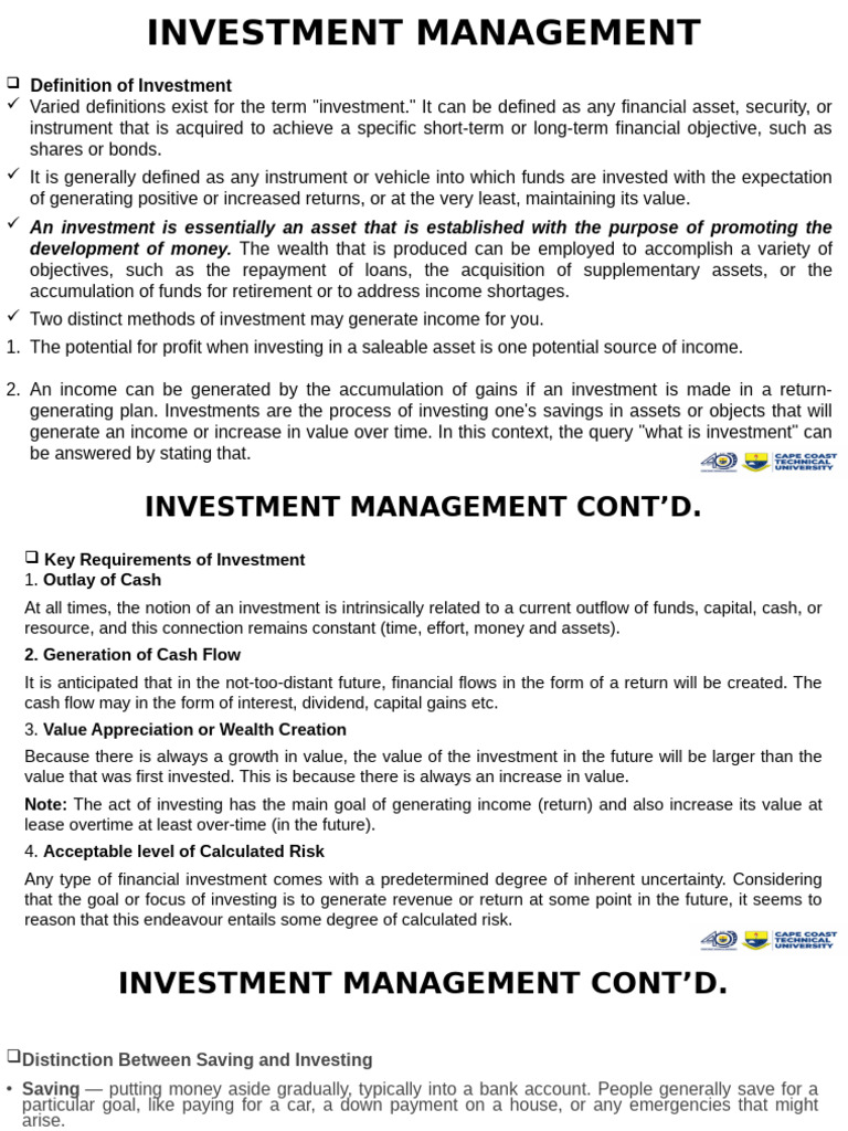 Understanding Investment Management Basics | PDF | Investment Fund ...