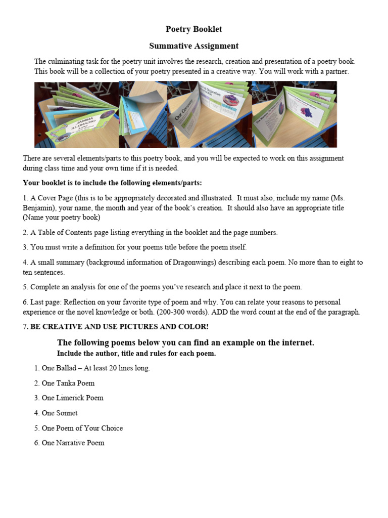 Poetry Booklet | PDF | Poetry | Books