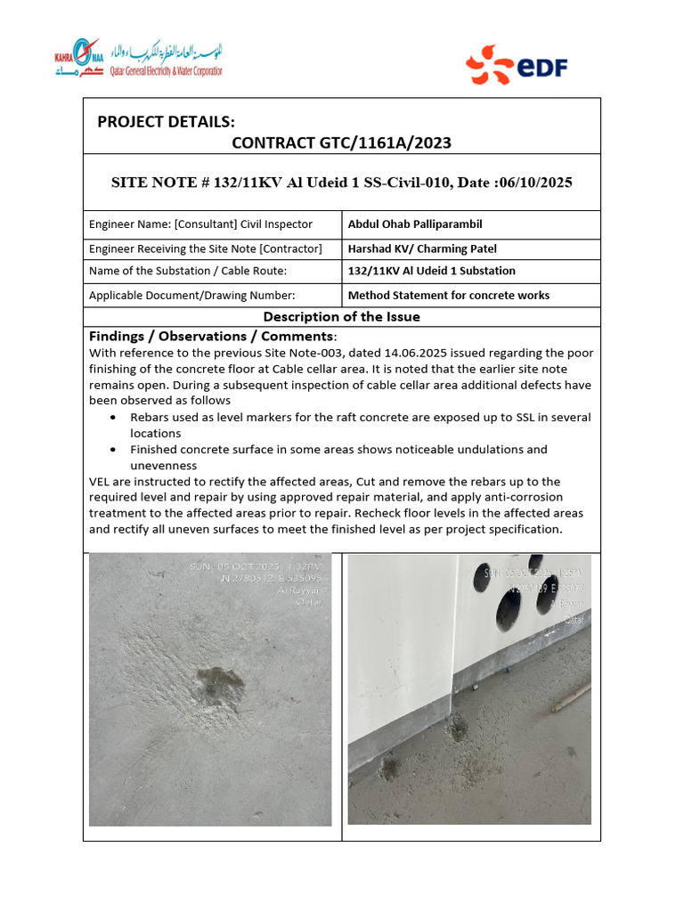 KM-EDF-Site Note 010-Al Udeid 1 SS (1) | PDF