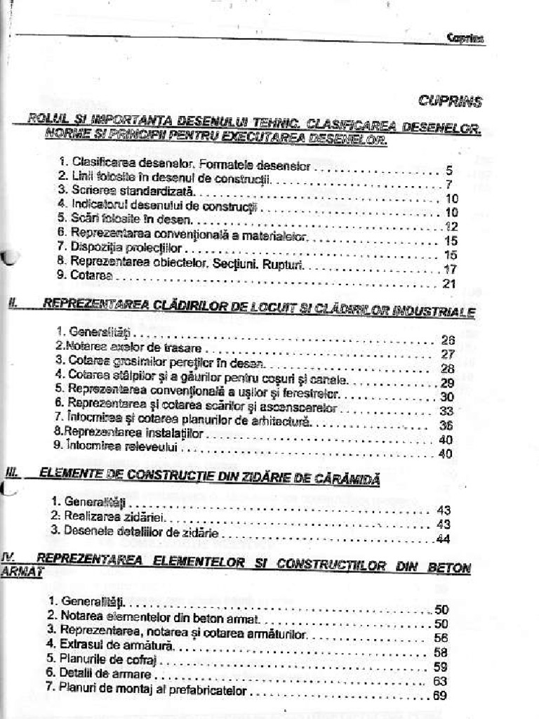 Desen Constructii Anul I | PDF