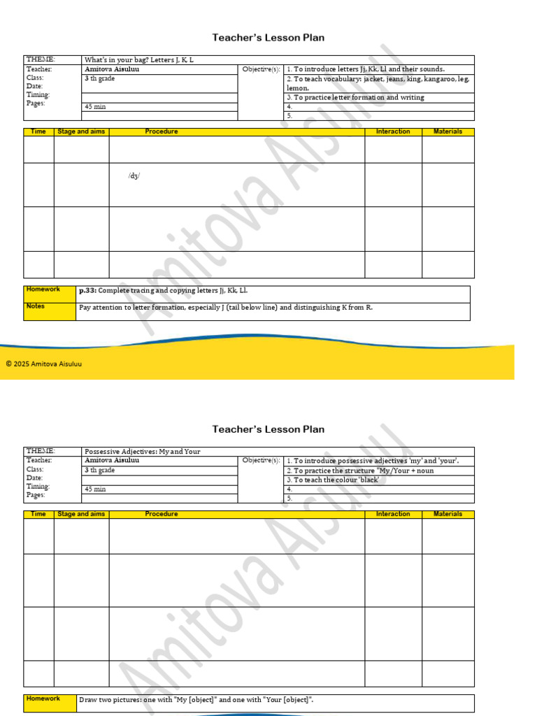 Lesson Plans for Teaching Letters J-L | PDF | Lesson Plan | Teachers
