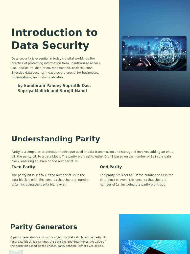 Introduction To Data Security | PDF | Error Detection And Correction | Bit