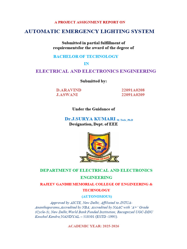 ASWANI Project Report | PDF | Rectifier | Relay