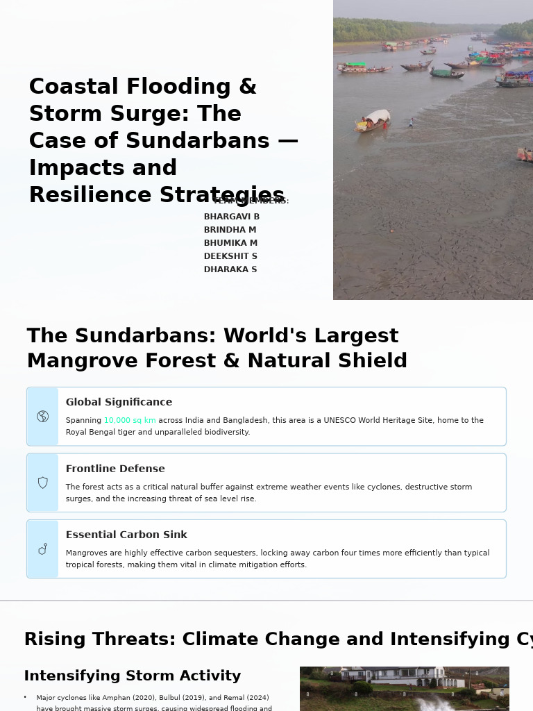 Coastal Flooding and Storm Surge The Case of Sundarbans Impacts and ...