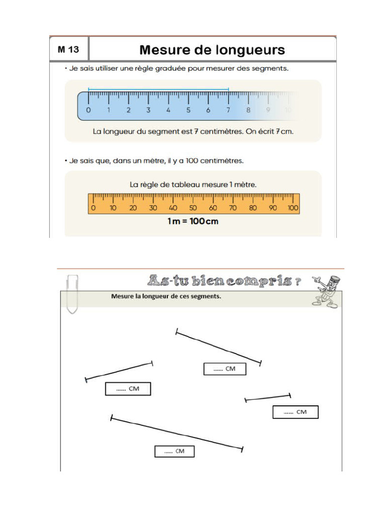 Leçon Mesure de Longueurs | PDF