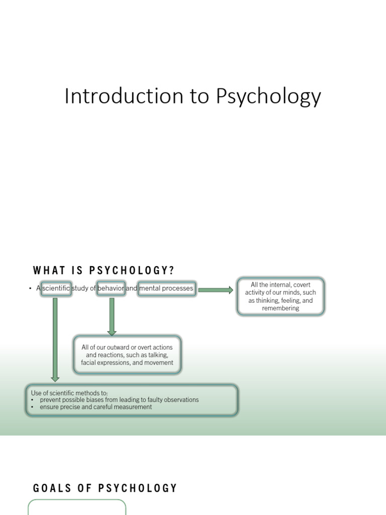 Overview of Psychology and Its Methods | PDF | Psychology | Experiment