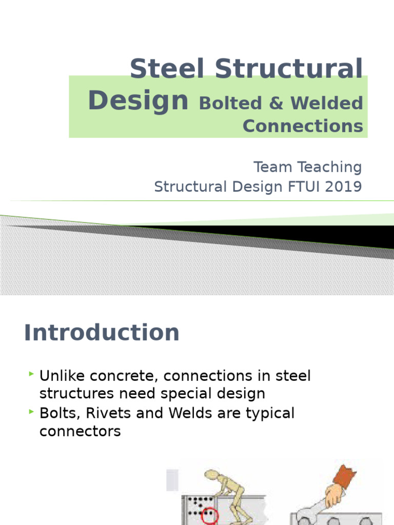 Steel Design - Bolted & Welded Connections 2018 | PDF | Strength Of ...