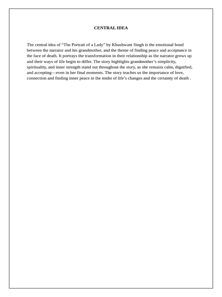 Central Idea | PDF