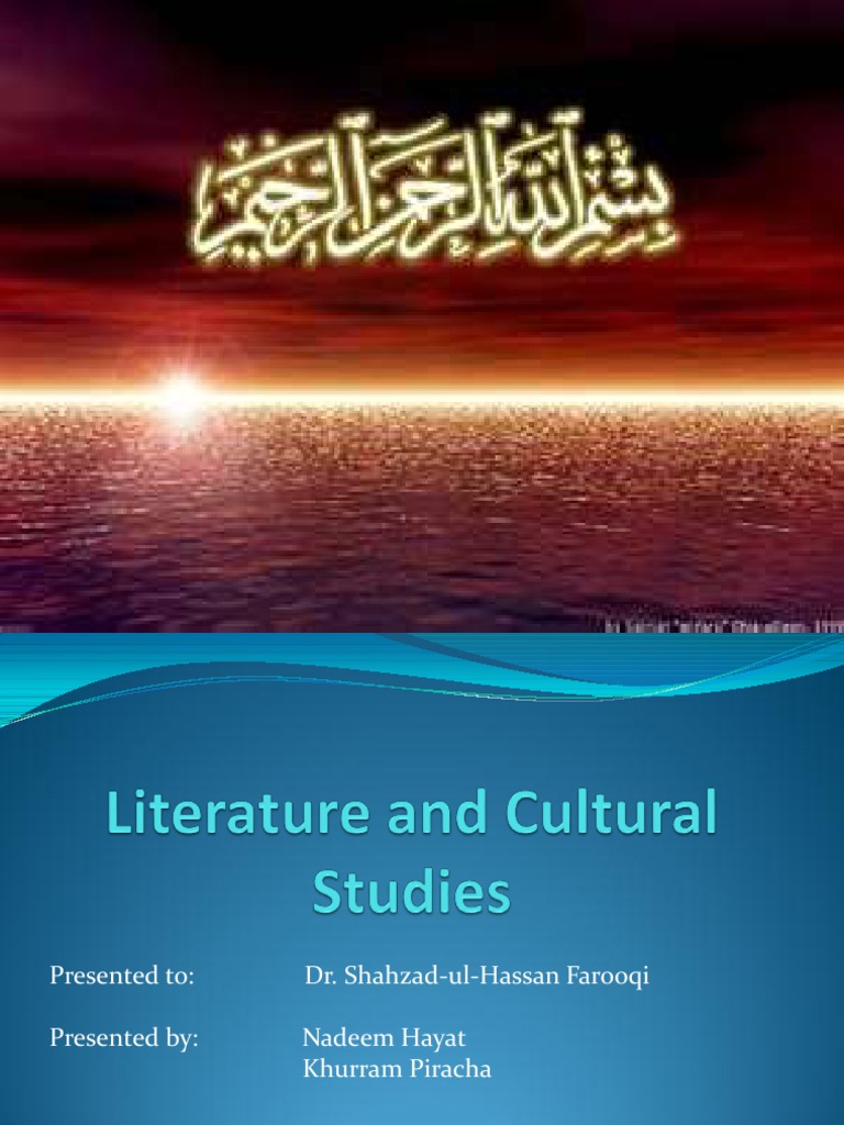 Literature and Cultural Studies | Cultural Studies | Literary Criticism