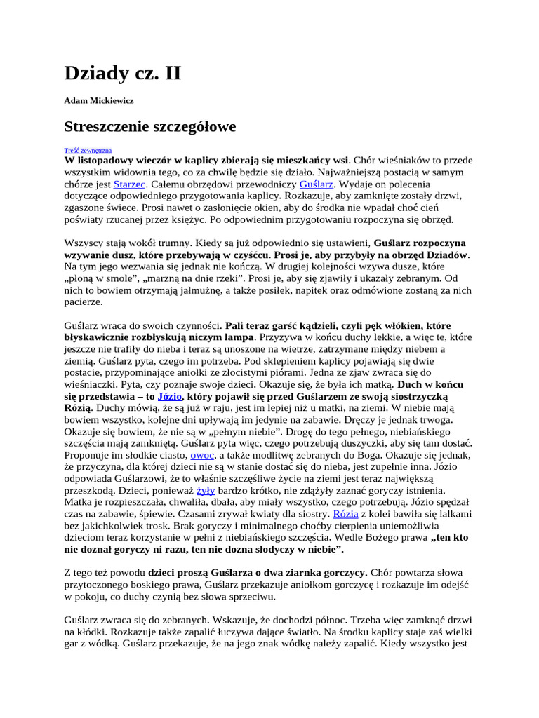 Dziady CZ 2 | PDF
